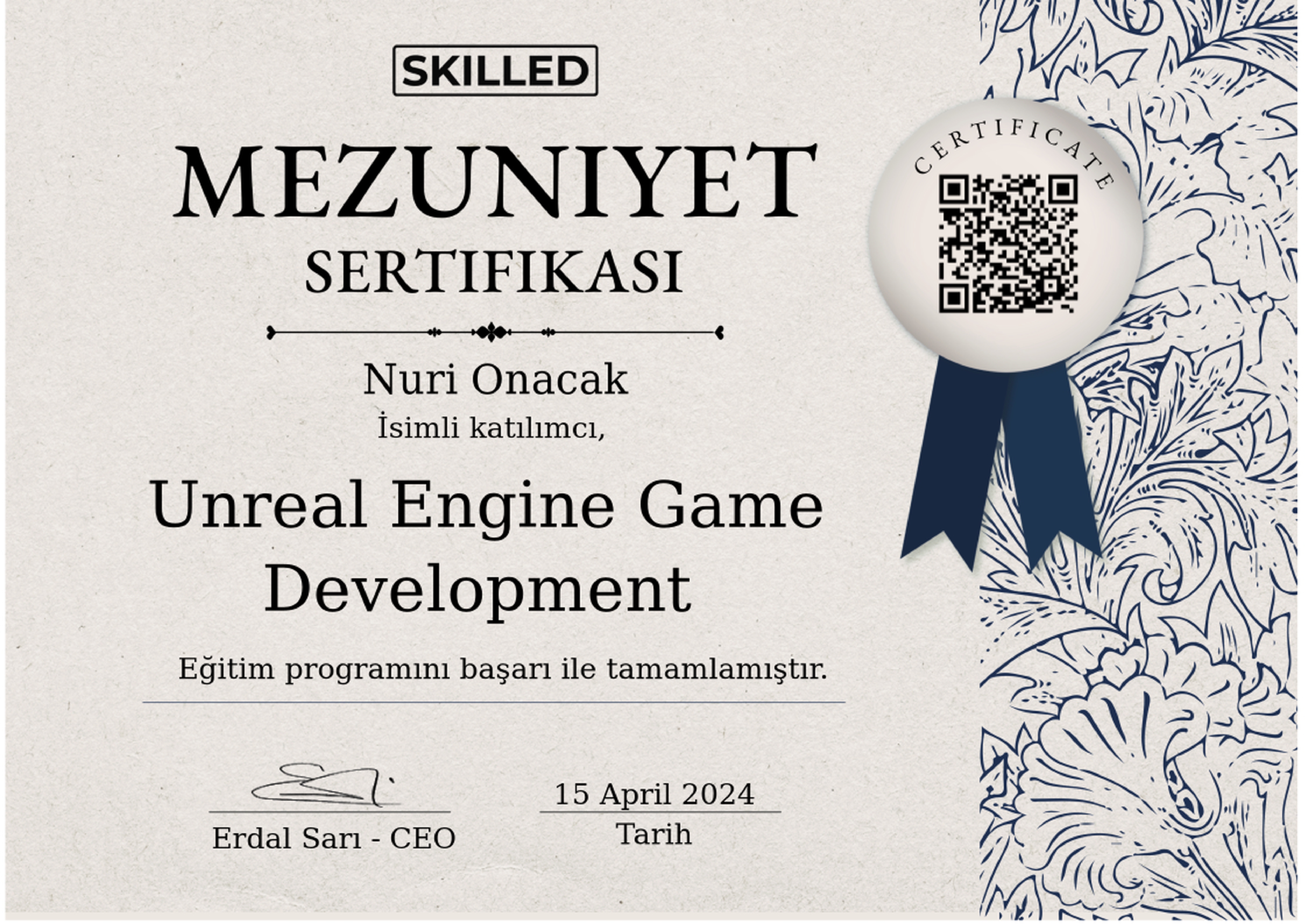 Nuri Onacak | Game Developer | Unity & Unreal Engine